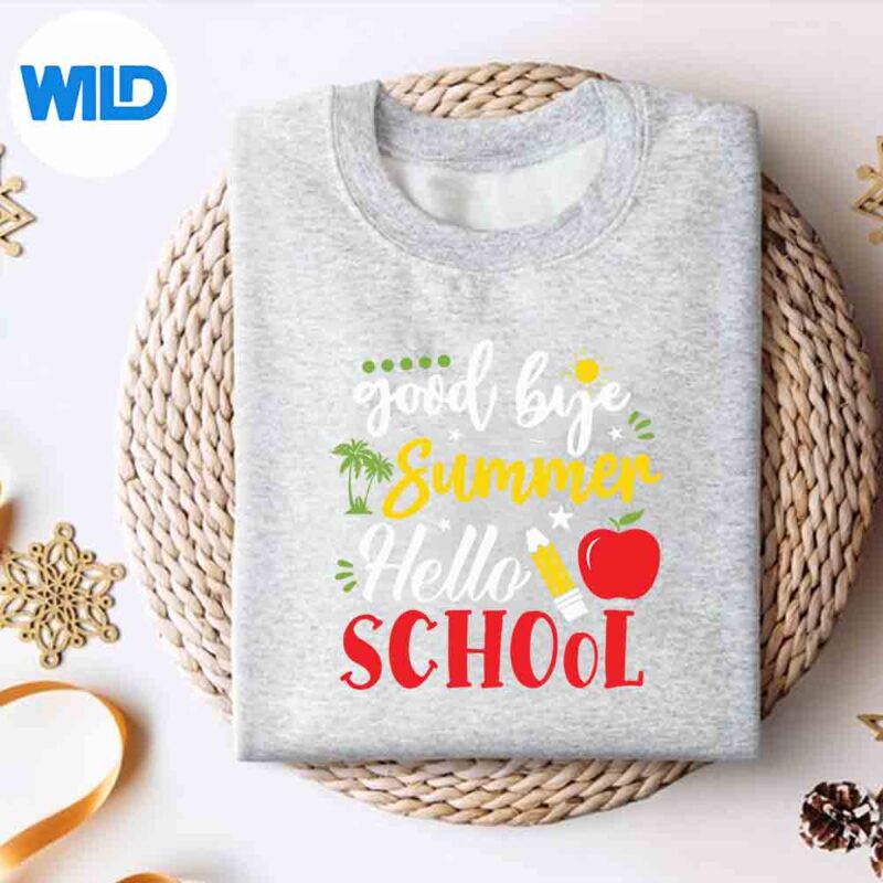 Back To School SVG, Goodbye Summer Hello School Back To School Student ...