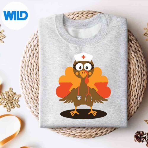 Turkey SVG, Nurse Turkey For Thanksgiving Hospital Nursing SVG - WildSvg