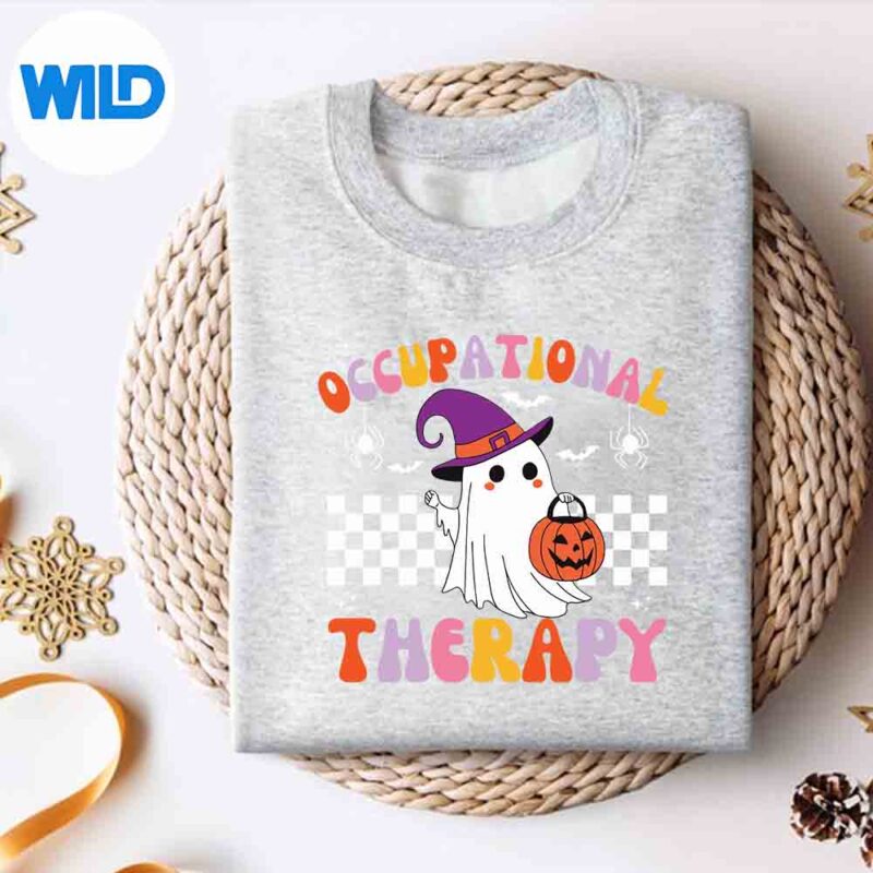 Halloween SVG, Ot Occupational Therapy Halloween Retro Ghost Ot ...