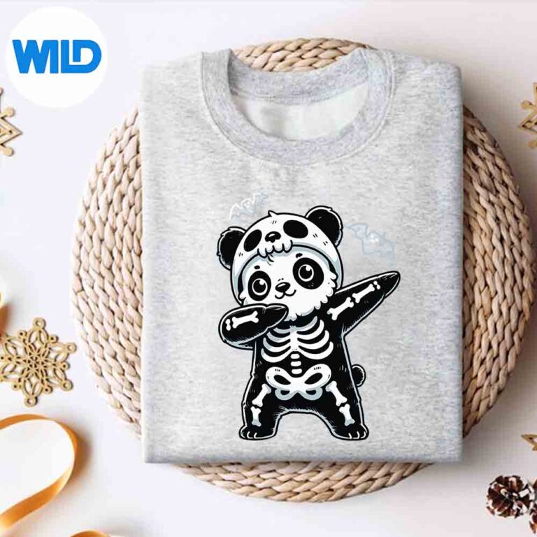 Skeleton SVG, Panda Halloween Skeleton Panda Vintage SVG - WildSvg