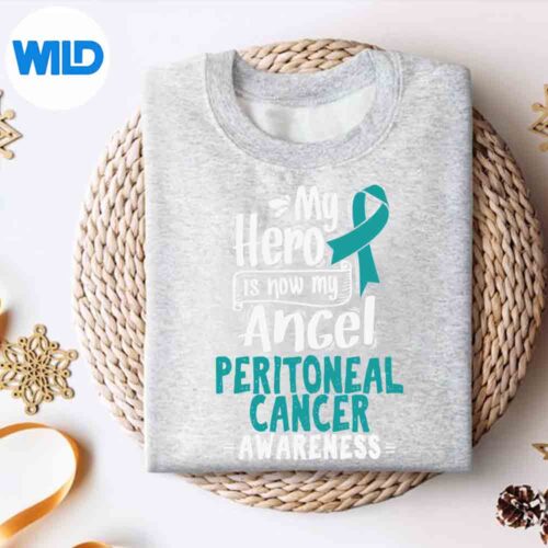 Cancer Ribbon SVG, Peritoneal Cancer Awareness Teal Ribbon SVG - WildSvg