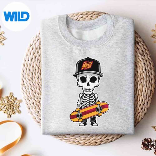 Skeleton SVG, Rocker Skeleton Cap Skater Cool Halloween Punk Rock ...