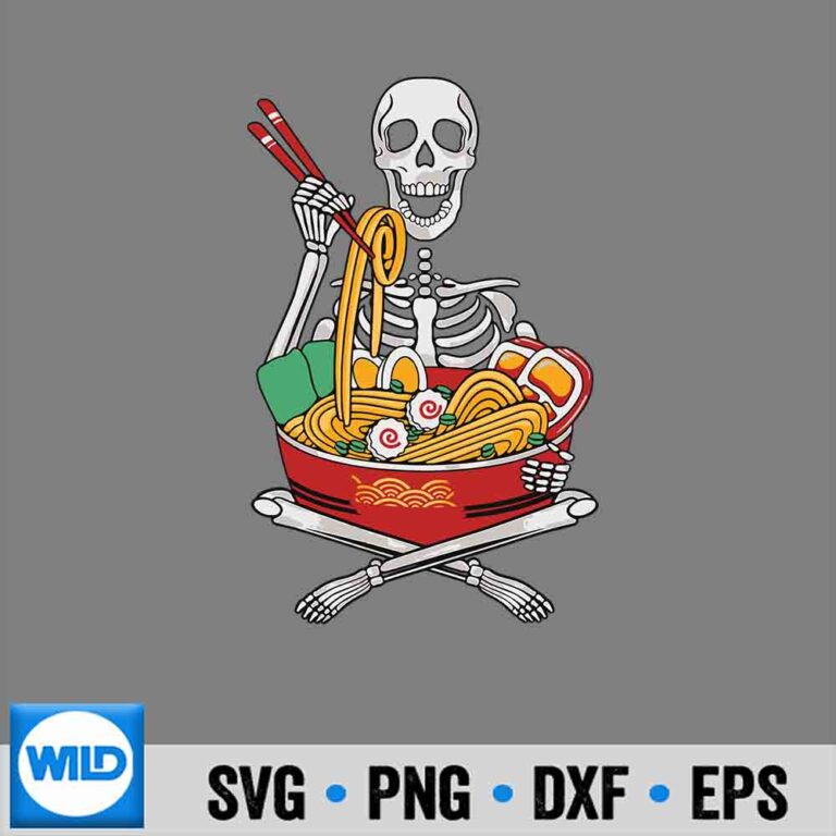 Skeleton SVG, Skeleton Anime Japanese Food Ramen Lovers SVG - WildSvg