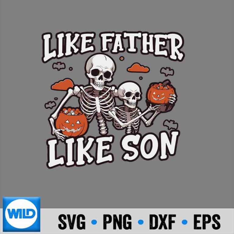 Skeleton SVG, Skeleton Father Son Matching Halloween Costume SVG - WildSvg