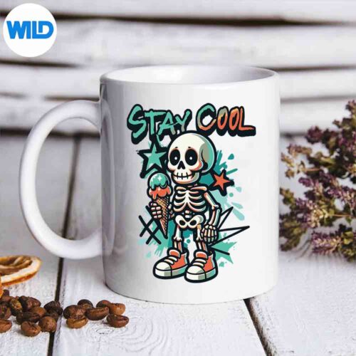 Skeleton SVG, Stay Cool Skeleton Ice Cream Skull SVG - WildSvg