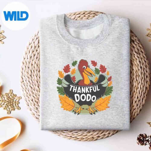 Turkey SVG, Thankful Dodo Thanksgiving Vintage SVG - WildSvg