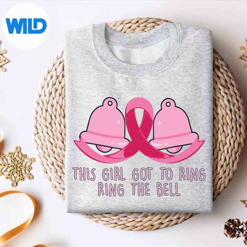 Breast Cancer Support SVG, This Girl Got To Ring The Bell Chemo Grad ...