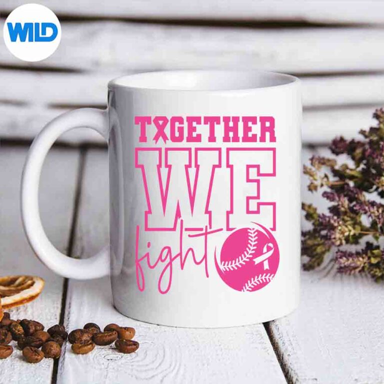 Together We Fight Softball Breast Cancer Awareness SVG PNG - WildSvg