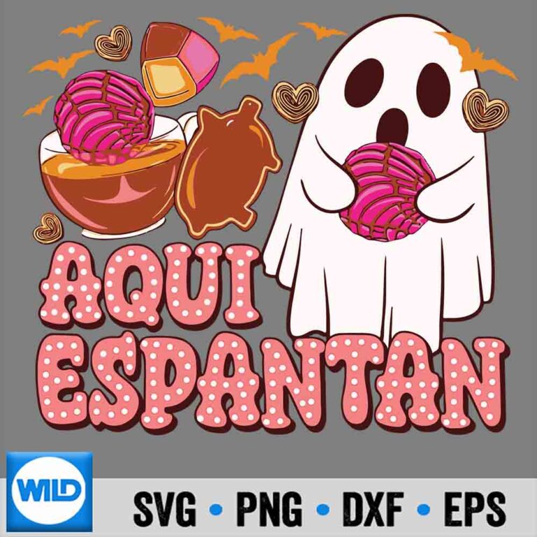 Spooky SVG, Aqui Espantan Cute Ghost Spanish Halloween Spooky Ghost SVG ...