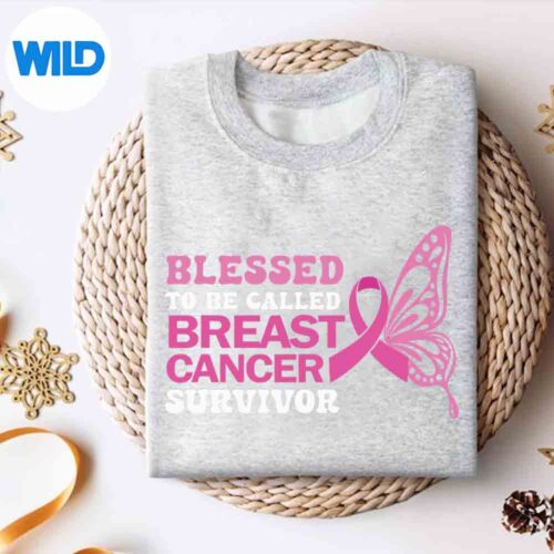 Cancer Survivor SVG, Blessed Breast Cancer Survivor Pink Ribbon ...
