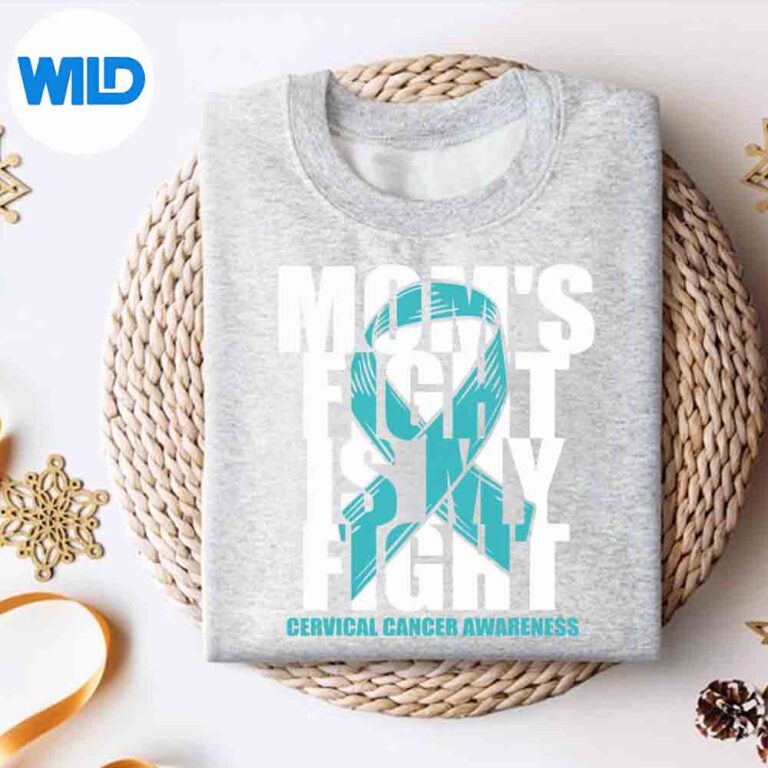 Cancer Ribbon SVG, Cervical Cancer Awareness Month Teal Ribbon Moms ...