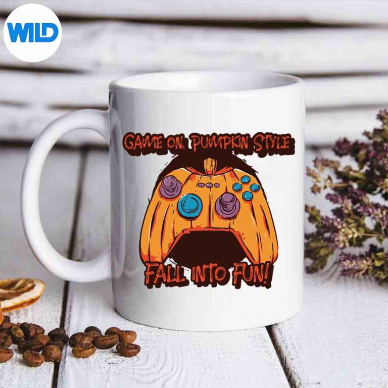 Pumpkin SVG, Fall Harvest Gamer Pumpkin Controller SVG - WildSvg