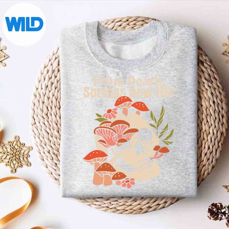 Skull SVG, From Goth Death Springs New Life Ego Skull Mushroom Death ...