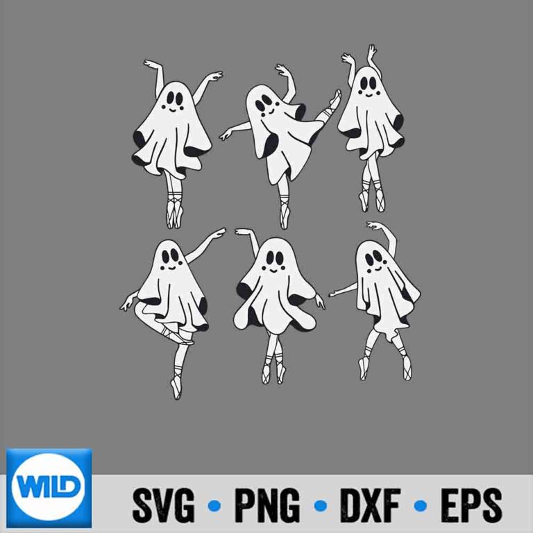 Ghost SVG, Ghost Ballerinas Ballet Dancehalloween Spooky Dance Teacher ...
