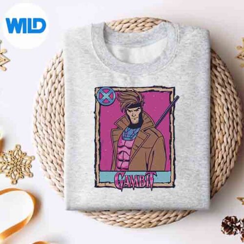Xmen Gambit Card SVG, Marvel Xmen Gambit Vintage Playing Card Portrait ...