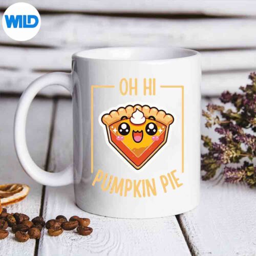 Pumpkin SVG, Oh Hi Pumpkin Pie Cute Kawaii Fall Thanksgiving Cartoon ...