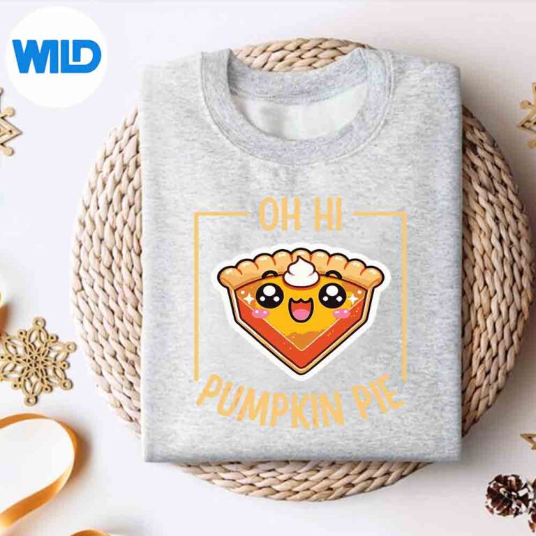 Pumpkin SVG, Oh Hi Pumpkin Pie Cute Kawaii Fall Thanksgiving Cartoon ...