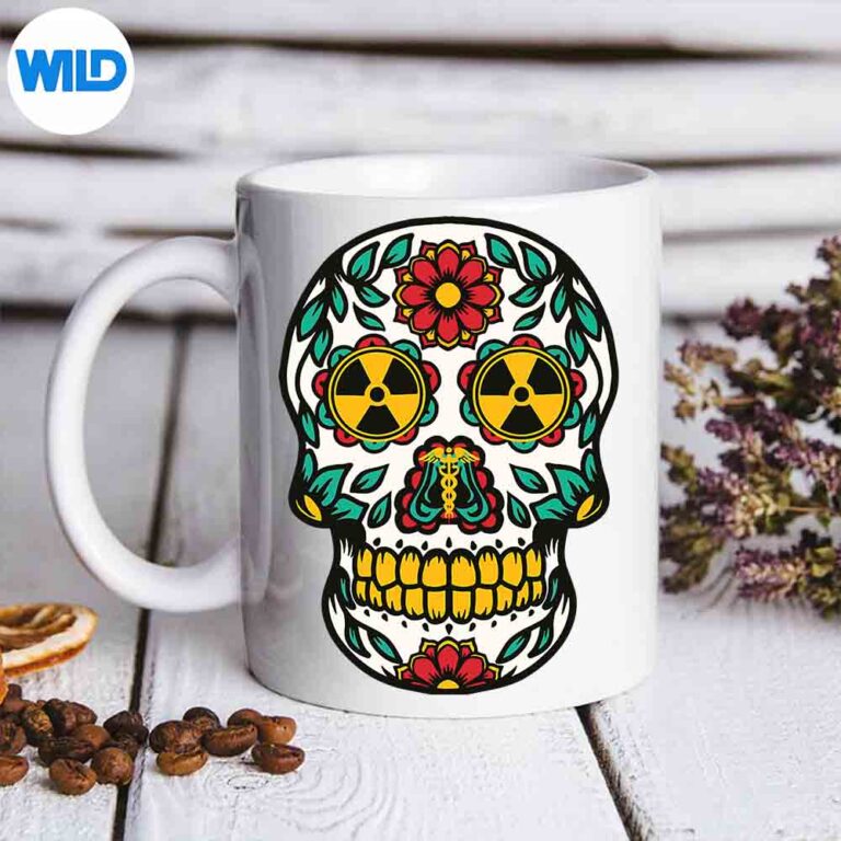 Skull SVG, Radiology Nuclear Radiation Radioactive Symbol Sugar Skull ...