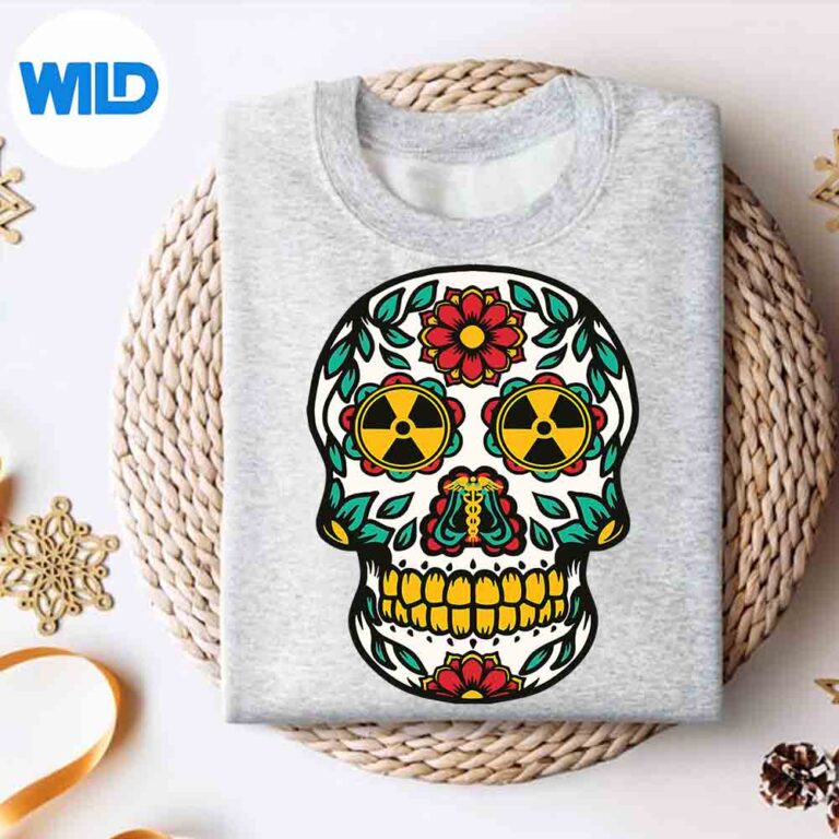 Skull SVG, Radiology Nuclear Radiation Radioactive Symbol Sugar Skull ...