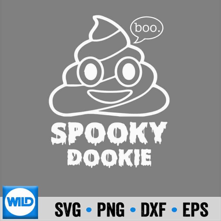 Spooky SVG, Spooky Dookie Halloween Cute Spooky Season Poop Face SVG ...