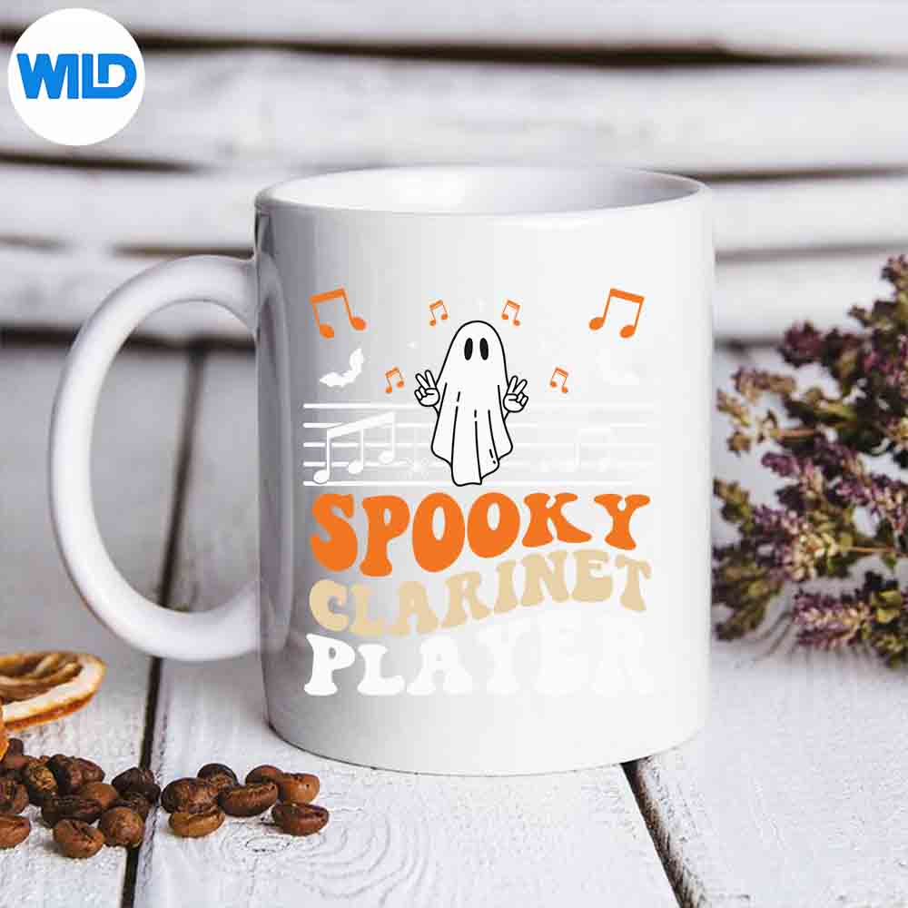 Spooky SVG, Spooky Retro Clarinet Player Halloween Costume SVG - WildSvg