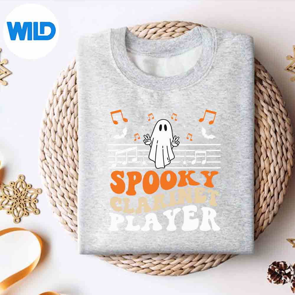 Spooky SVG, Spooky Retro Clarinet Player Halloween Costume SVG - WildSvg