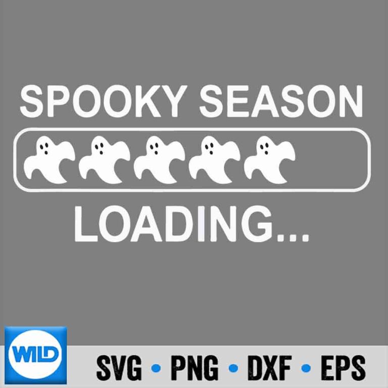Spooky SVG, Spooky Season Loading Halloween Ghosts SVG - WildSvg