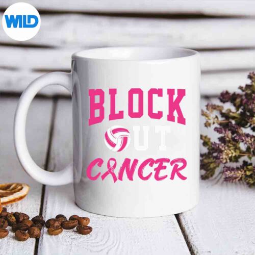 Breast Cancer Awareness SVG, Volleyball Breast Cancer Awareness Block ...