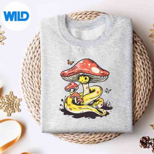 Python Kawaii Mushroom SVG, Ball Python Snake Cute Kawaii Cottagecore ...