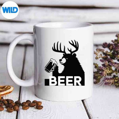 Beer Deer Vintage SVG, Beer Deer Vintage SVG - WildSvg