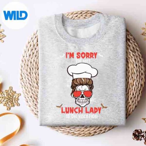 Lunch Lady Skeleton SVG, Scary Lunch Lady Halloween Costume Skeleton ...