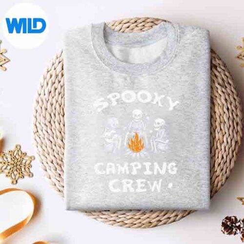 Camping Skeleton Crew SVG, Spooky Camping Crew Halloween Camping ...