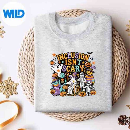 Inclusive ghost costume SVG, Inclusion Isnt Scary Cute Ghost Halloween ...