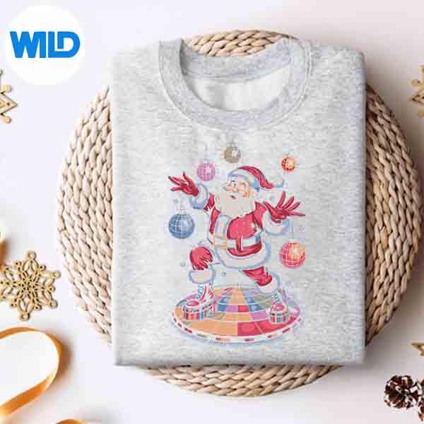 Disco Santa retro SVG, Retro Disco Santa Funky Vintage Christmas SVG ...