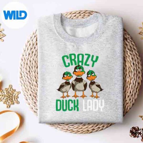 Crazy Duck Lady SVG, Crazy Duck Lady Vintage SVG - WildSvg