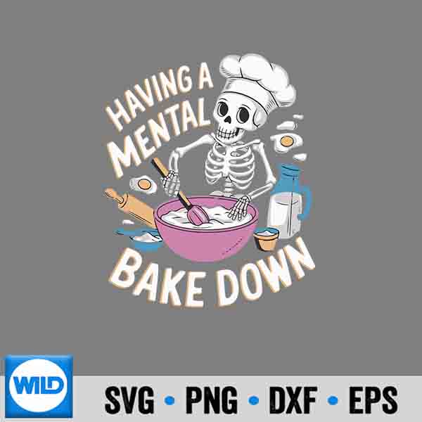 Skeleton Baker Baking SVG, Skeleton Baker Baking Lover Having Atal Bake Down SVG - WildSvg