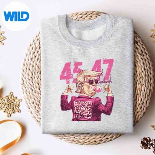 Trump Bubble Gum SVG, Trump Pink Bubble Gum Qr Trump Dancing Code On ...