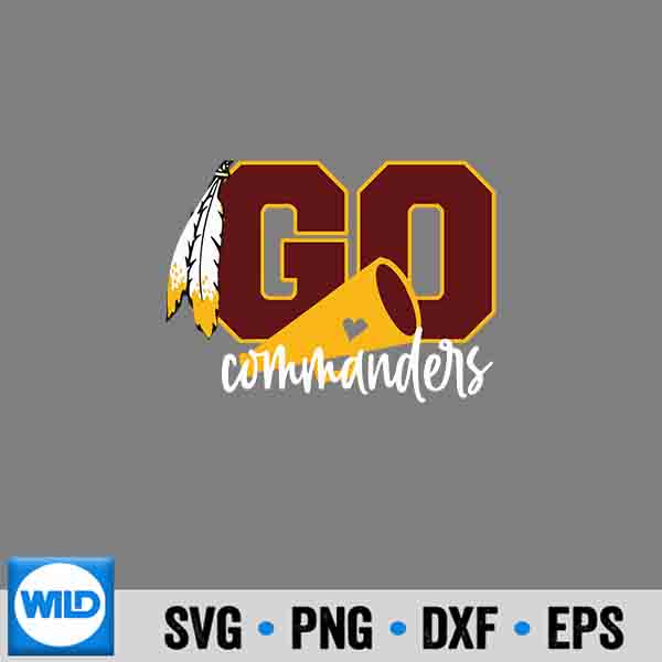 Go Cheer Commanders SVG, Go Cheer Commanders For Girls SVG - WildSvg