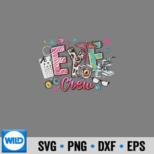 Eye Crew Optometrist SVG, Leopard Lettering Eye Crew Optometrist Sight ...