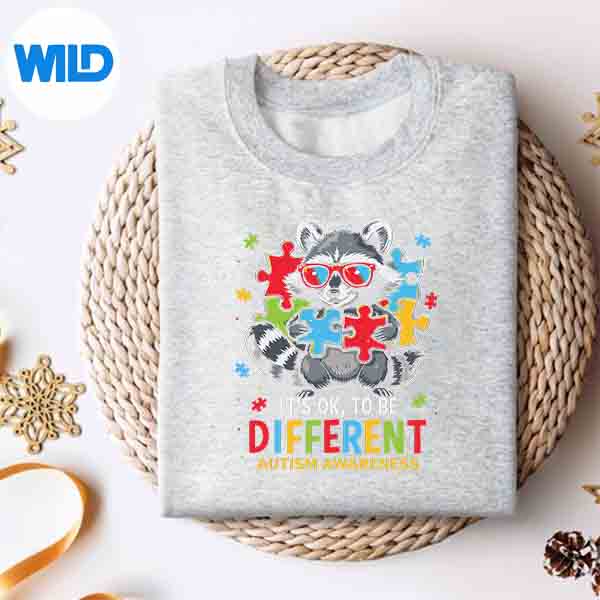 Autism Raccoon SVG, Its Ok To Be Different Autistic Raccoon Autism ...