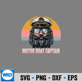 Motor Boat Captain SVG, Motor Boat Captain Vintage SVG - WildSvg
