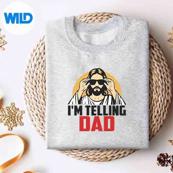 Telling Dad Meme SVG, Im Telling Dad Religious Christian Jesus Meme ...