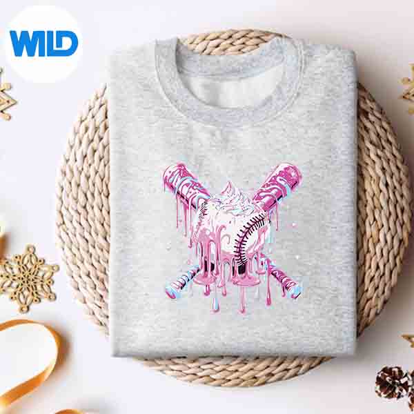 Baseball Drip Girls SVG, Baseball Drip For Girls Ice Cream Youth ...