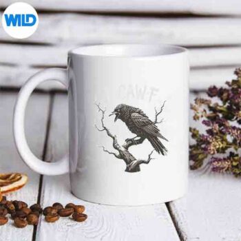 Crow Bird Pun SVG, Fcawf Raven Crow Vintage Gothic Bird Pun SVG - WildSvg