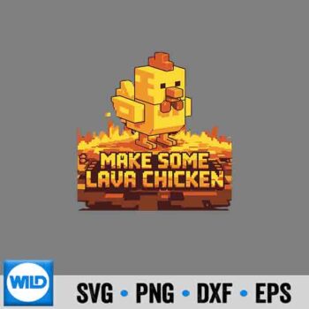 Lava Chicken Pixel SVG, Make Some Lava Chicken Pixel Art SVG - WildSvg