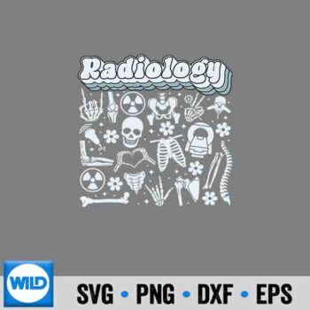Rad Tech Grad SVG, Retro Radiology Xray Rad Tech Skeleton Mri Tech ...