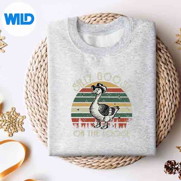 Silly Goose Retro SVG, Retro Silly Goose On The Loose Goose Aesthetic ...