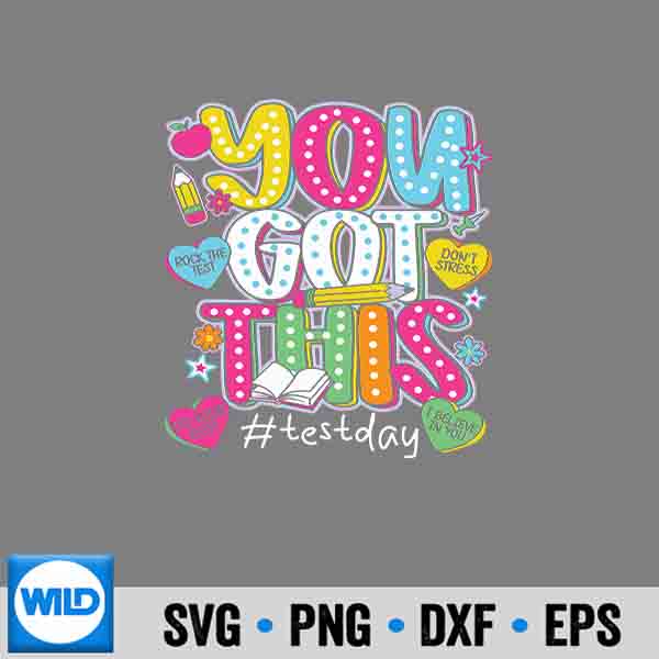 Testing Day Groovy SVG, State Testing Day Motivational Teacher Groovy ...