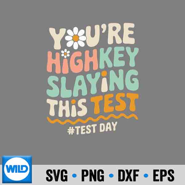 Test Day Slay SVG, Test Day Youre Highkey Slaying This Test Teacher SVG ...