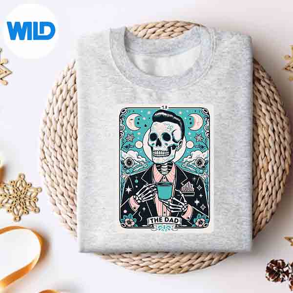 Dad Tarot Skeleton SVG, The Dad Skull Tarot Card Dad Skeleton Fathers ...